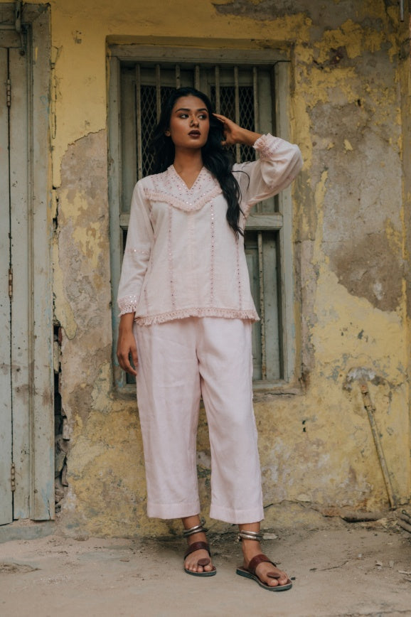 Mirror Work Mul Co-Ord Set – House Of Mohini